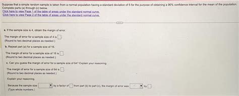 Solved Suppose That A Simple Random Sample Is Taken From A Chegg