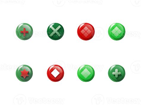 Red And Green Buttons In Png 23629084 Png