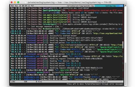 Lnav：linux 下一個基於控制台的高級日誌文件查看器 Linuxstory