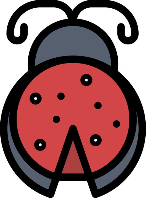 bug insect ladybug spring flat color icon vector icon banner template