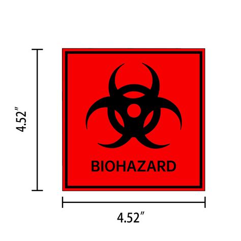 Biohazard Stickers Sign 20 Pcs 45x 45 Waterproof Biohazard