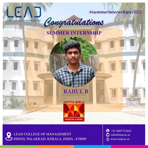 rahul r on linkedin summerinternship abfrl summerinternship2022