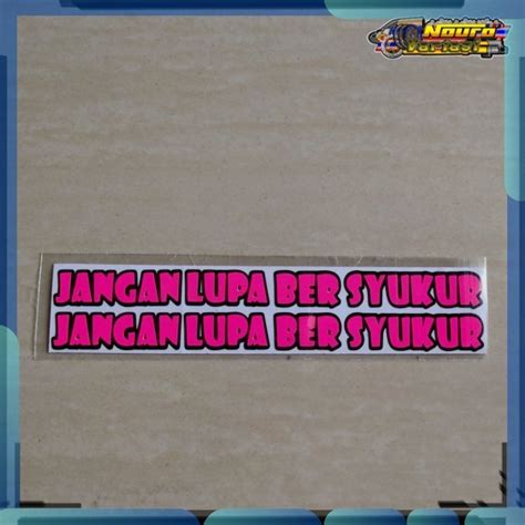 Jual Sticker Stiker Cutting Jangan Lupa Bersyukur Solat Kata Kata Buat