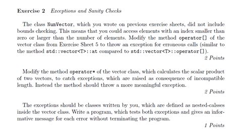 Solved Exercise 2 Vector Class Write A Class Vektor With