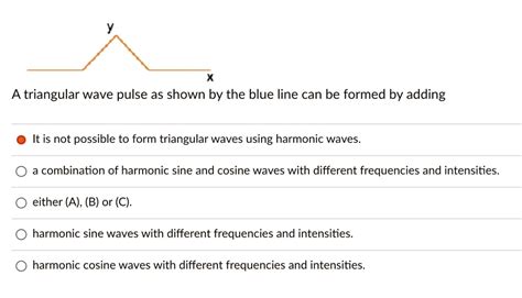 solved triangular wave pulse as shown by the blue line can be formed by