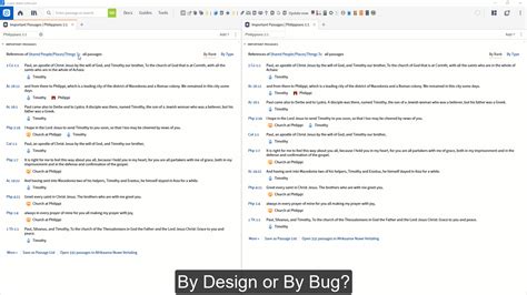 Design Or Bug Two Instances Of The Important Passages Guide Use One Instance To Search Logos