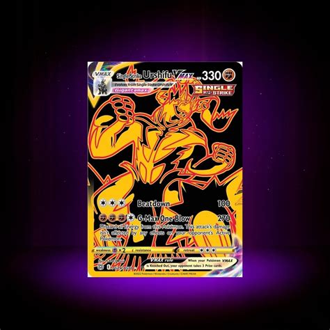 Urshifu Golpe Decisivo VMAX Dourada Carta Pokémon Copag Astros