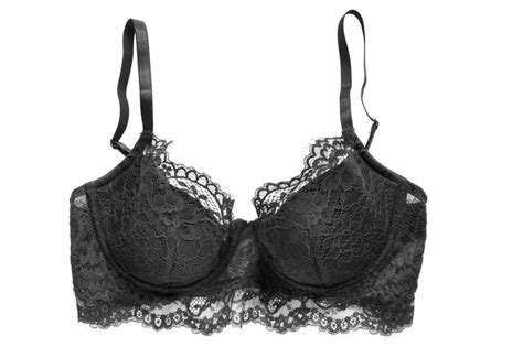 Premium Photo Black Brassiere Isolated
