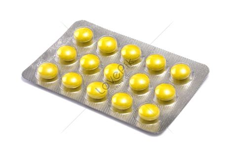 흰색 사진에 고립 된 노란색 알약 패키지 사진 무료 다운로드 Lovepik