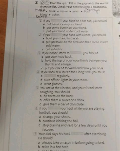3 Read The Quiz Fill In The Gaps With The StudyX