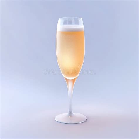 Icon Of Champagne Glass Glossy Glass Style Stock Illustration