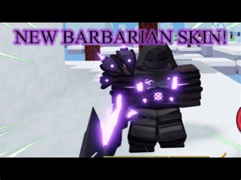 Roblox Bedwars New Deep Void Barbarian Skin Youtube