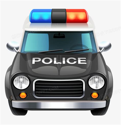 手绘警车PNG图片素材下载 手绘PNG 熊猫办公