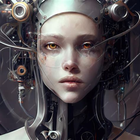 Premium Photo Female Humanoid Robot With Artificial Intelligence