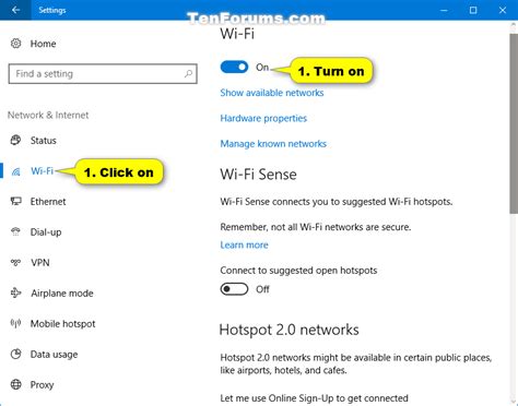 How To Turn On Or Off Wi Fi Communication In Windows 10 Tutorials