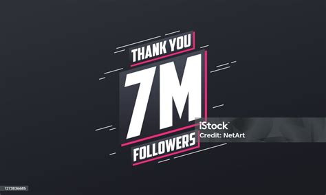 소셜 네트워크에 대한 7m 추종자 인사말 카드 템플릿 감사합니다 감사합니다에 대한 스톡 벡터 아트 및 기타 이미지 감사합니다