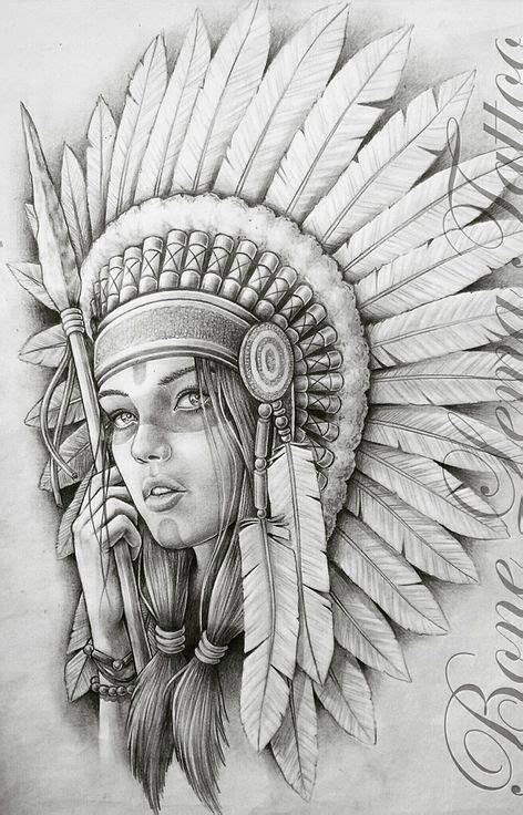 Indian Style Tattoos Indian Head Tattoo Indian Women Tattoo Indian Tattoo Design Indian