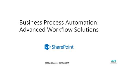 WF Advanced Workflow Solutions PPT