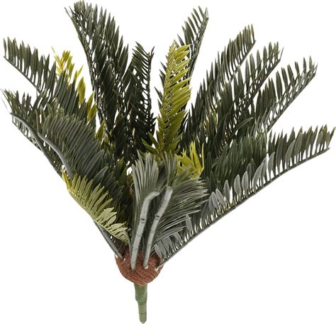 Amazon｜jingfei 熱帯植物人工ヤシの木プラスチックヤシの葉ホームオフィスの結婚式の装飾のための緑のモンステラ偽のココナッツの葉