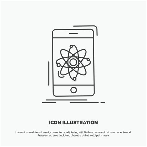 Data Information Mobile Research Science Icon Line Vector Gray Symbol For Ui And Ux