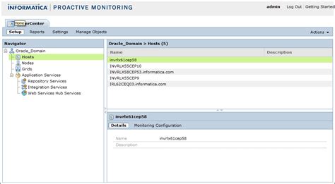 Proactive Monitoring Management Console