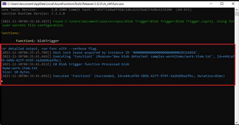 Create Azure Function Blob Trigger In Visual Studio