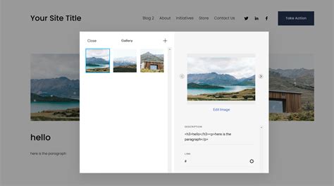 how to add caption overlay to image blocks include a hyperlink in the