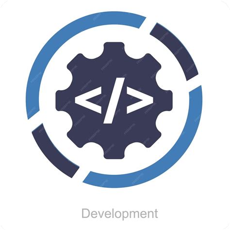 premium vector development and coding icon concept