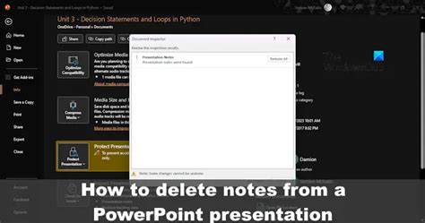 How To Remove Notes From Powerpoint