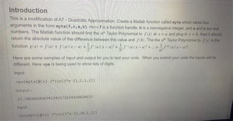 Solved This Is A Modification Of A Quadratic Chegg