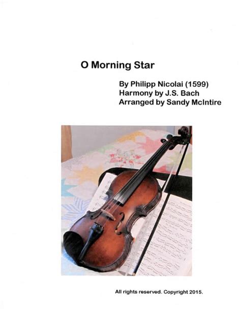 O Morning Star Arr Sandy Mcintire Sheet Music Philipp Nicolai