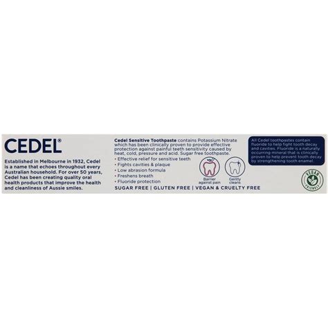 Cedel Toothpaste Sensitive 110g Woolworths