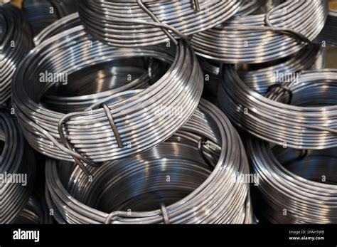 Skeins Of Lead Rod Material For Shells Manufactured At Plant Stock