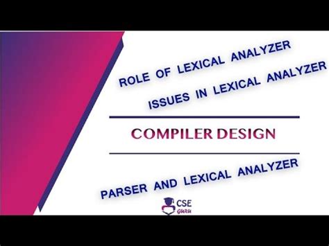 Role Of Lexical Analyzer Lexical Analyzer Lec 4 Compiler Design