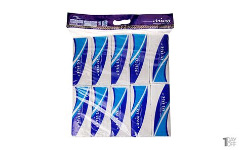 خرید دستمال کاغذی 100 برگ اقتصادی مینا بسته 10 عددی عمده و خرده وان