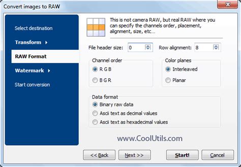 How To Save BMP Images As RAW In Batches