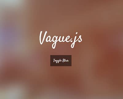 Vague Js JQuery Plugin To Blur Any Kind Of Html Element JQuery Plugins