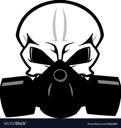 Skull With Gas Mask Graphic Royalty Free Vector Image