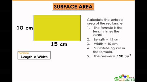 Calculating The Surface Area Math Tutorial 5th And 6th Grade Math Lesson Youtube
