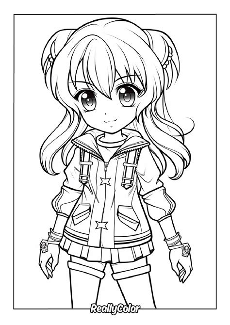 Free Printable Anime Girl Coloring Pages