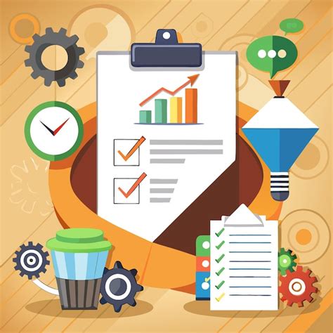 Infographic Elements Showcasing Productivity And Progress Tracking Premium Ai Generated Vector