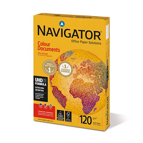 EMBALAGEM 250 FOLHAS PAPEL FOTOCÓPIA A4 120GR NAVIGATOR COLOUR