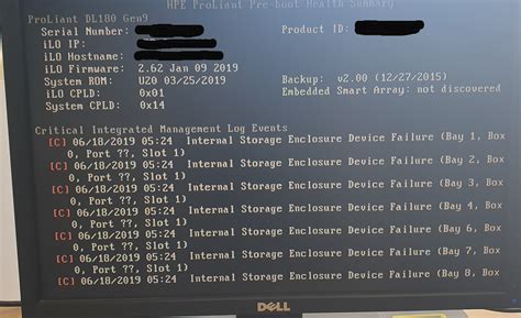 Solved Embedded Smart Array Not Discovered Hewlett Packard