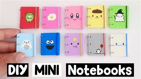 10 Diy Mini Notebooks Easy And Cute Paper Craft Idea Mini Notebooks Paper Crafts Miniature