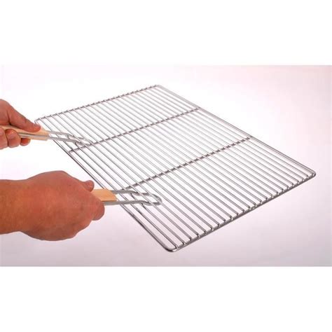 Grille De Barbecue Rectangulaire En Acier Inoxydable 67 X 40 Cm Avec 2