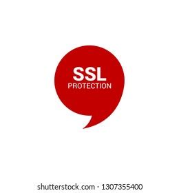 Ssl Protection Red Banner Secure Labelstickerbanner Stock Vector Royalty Free 1307355400