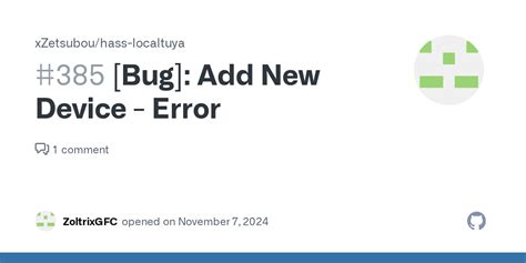 Bug Add New Device Error · Issue 385 · Xzetsubouhass Localtuya