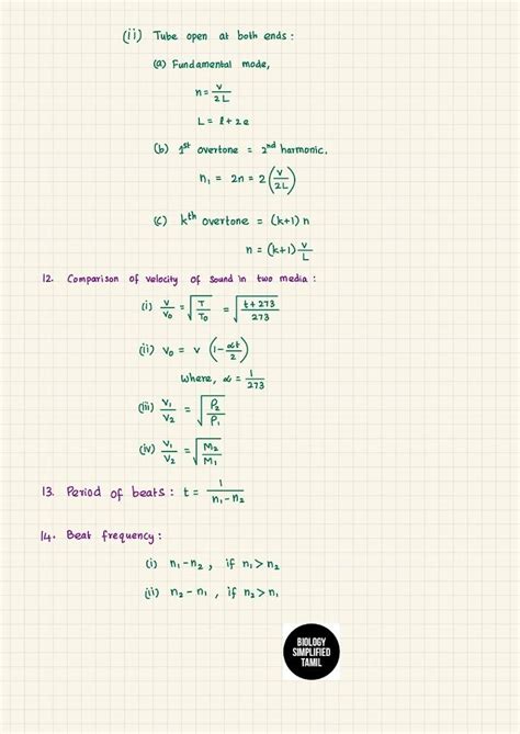 Biology Simplified Tamil Physics Formulae For Neet And Jee Physics