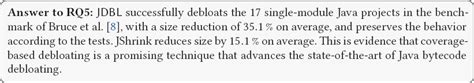 Coverage Based Debloating For Java Bytecode