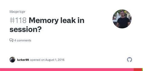 Memory Leak In Session Issue 118 Libcpr Cpr GitHub
